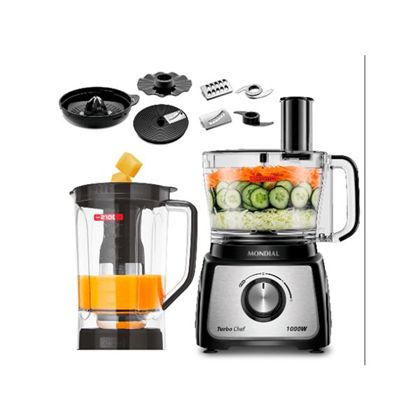 Multiprocesador Mondial 9 en 1 Turbo chef - 1000W